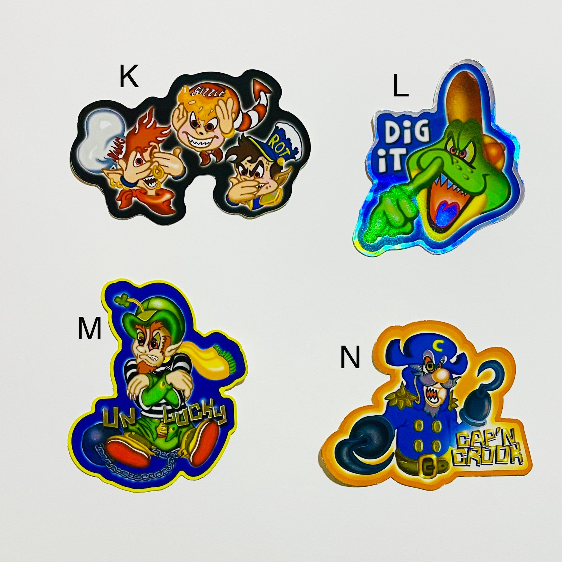 Vintage Rotten Cereal Mascot Vending Machine Stickers From Early 2000s ...