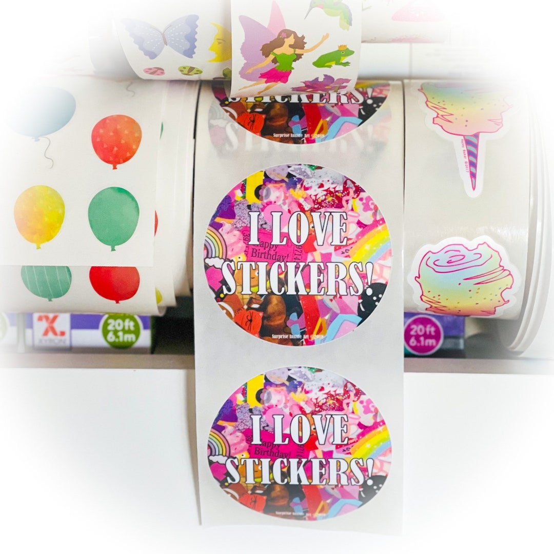 I Love Stickers Circle Collage Sticker - Etsy