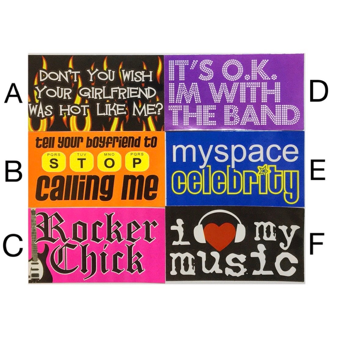 Early 2000s Mini Bumper Stickers - Etsy