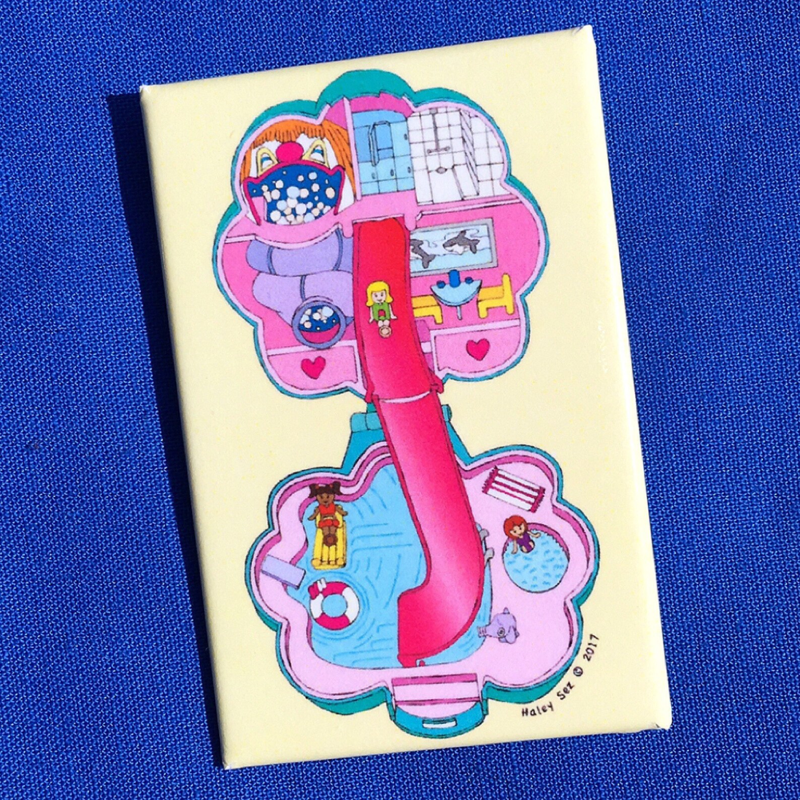 Polly Pocket Pool Party Pin Button | Etsy