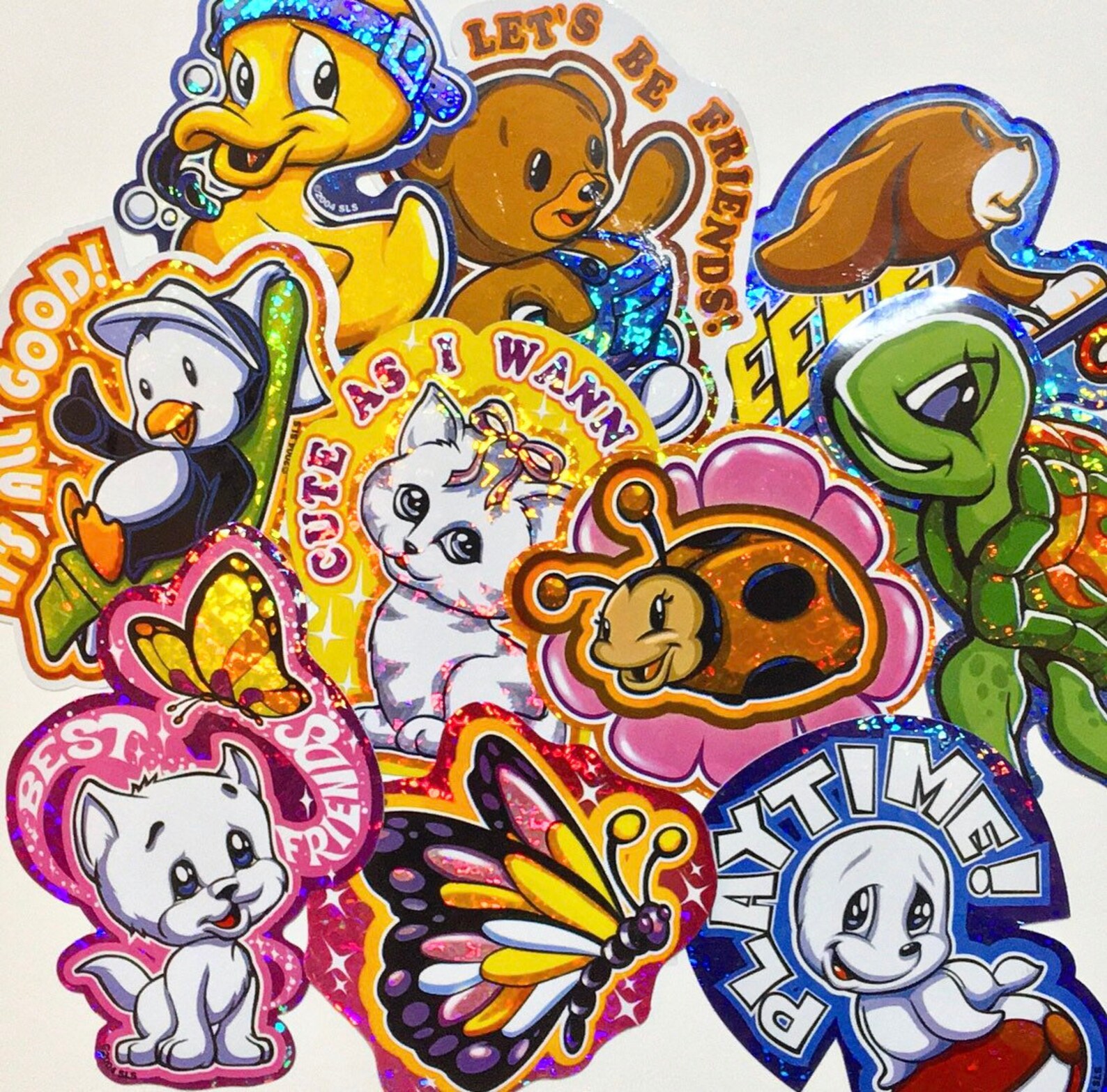 Early 2000s Cute Cartoon Critters Vending Machine Stickers - Etsy