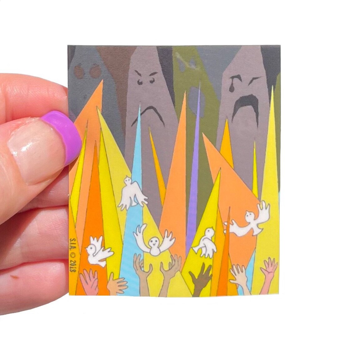 Lay Down Illustration Sticker - Etsy