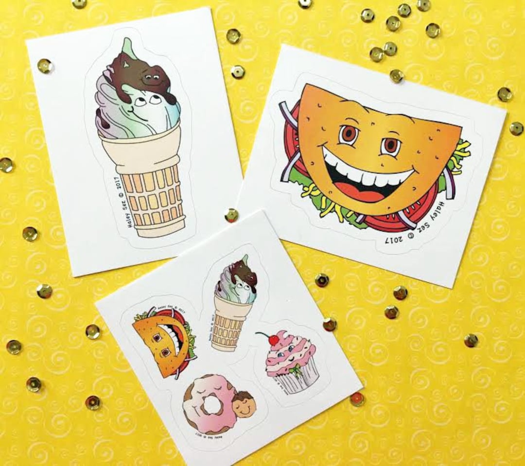 Silly Sweets Vinyl Sticker Pack - Etsy