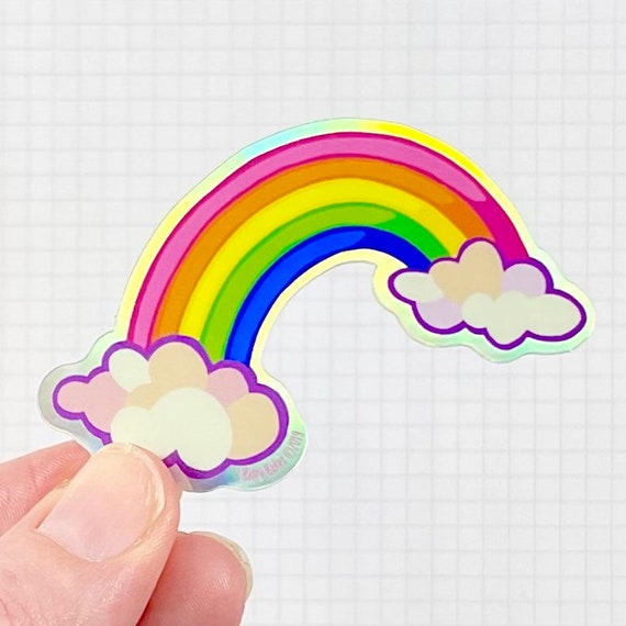 Holographic Rainbow Vinyl Stickers | Etsy