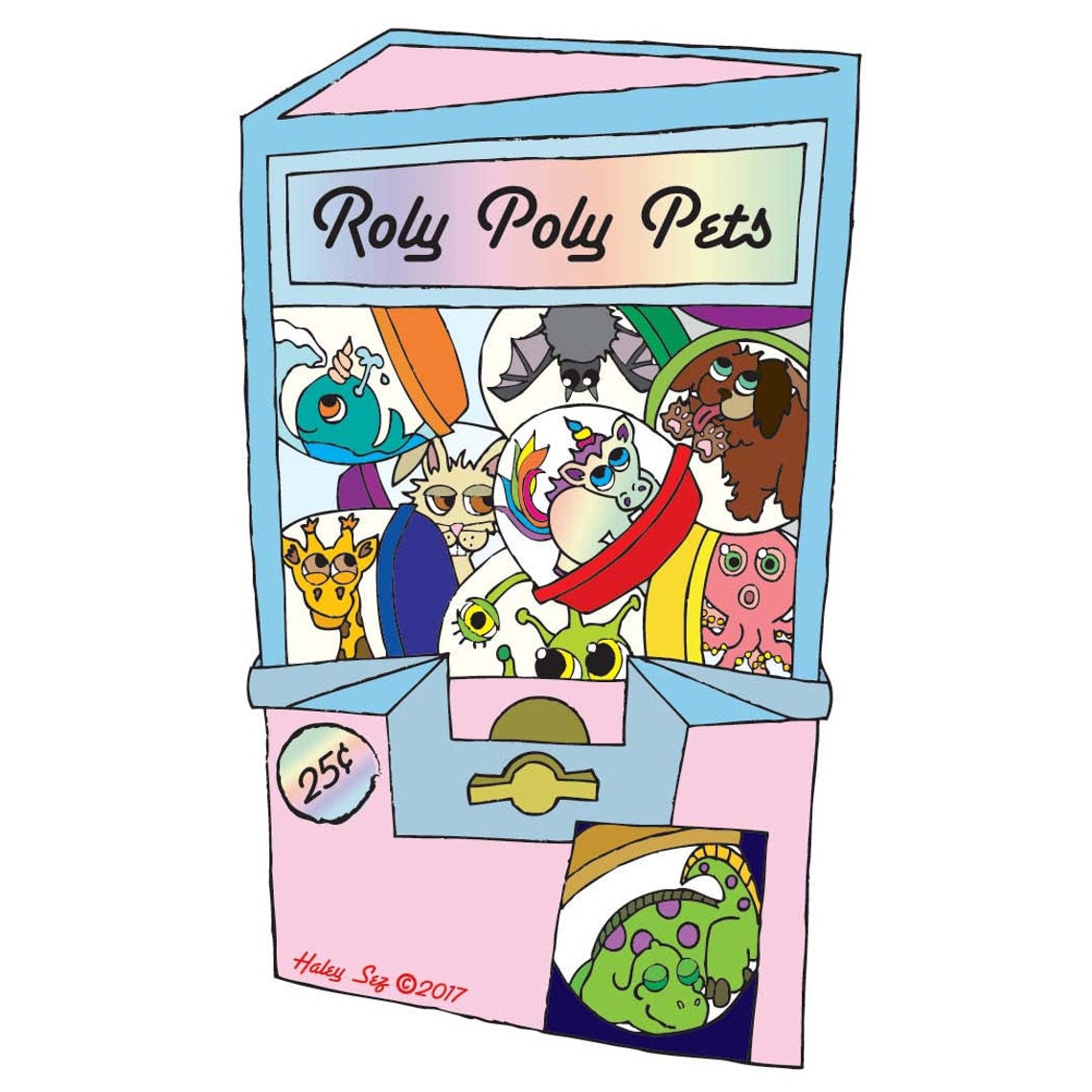 Roly Poly Pets Sticker Set | Etsy