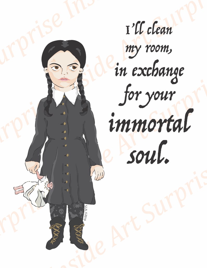 Wednesday Addams Printable Poster - Etsy