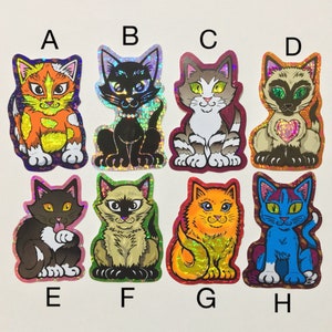 Early 2000s Sparkle Cats and Dogs Vending Machine Stickers - Etsy
