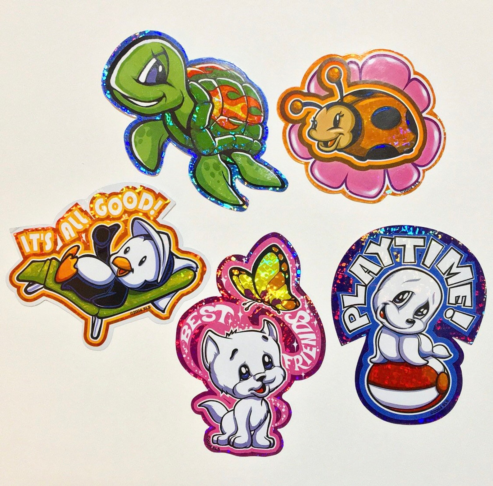 Early 2000s Cute Cartoon Critters Vending Machine Stickers - Etsy