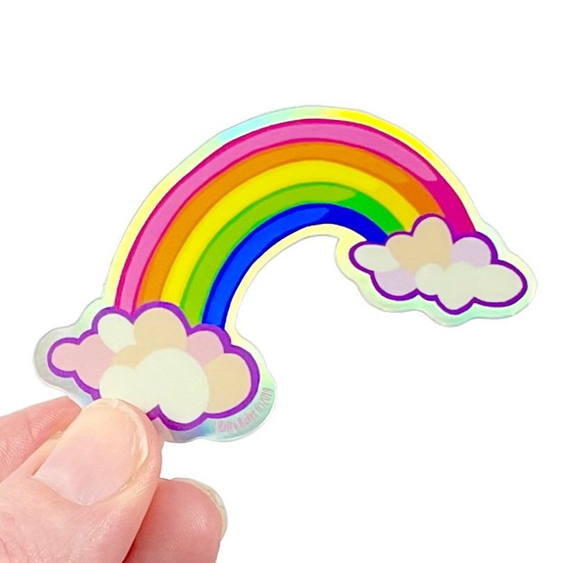 Holographic Rainbow Vinyl Stickers - Etsy