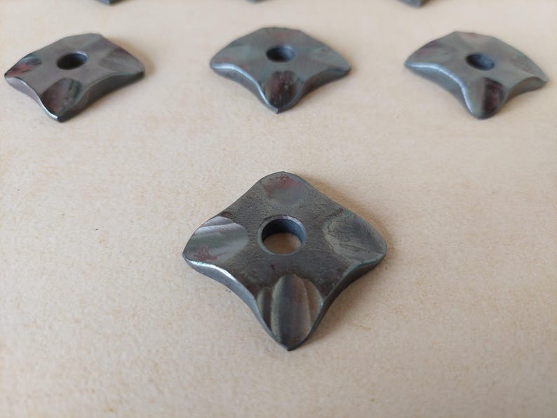 Larger Sets of Hand-forged Petal Washer • Decorative Fasteners • Forged ...