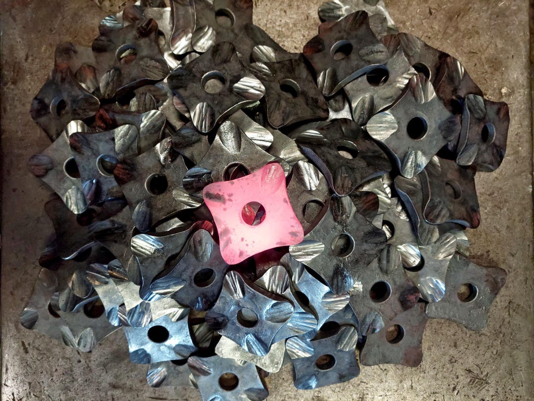 Larger Sets of Hand-forged Petal Washer • Decorative Fasteners • Forged ...