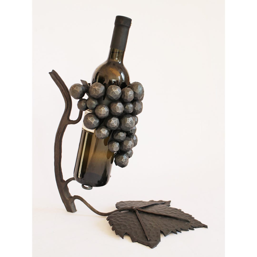 Wrought Iron Wine Bottle Holder Wine Rack Forged by Hand Wine Lovers ...