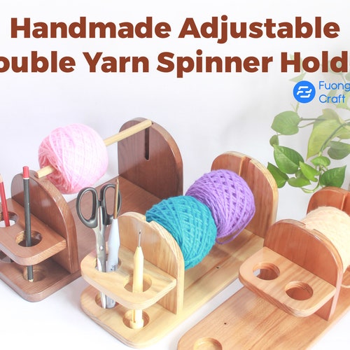 Yarn Holder Wooden Yarn Holder Knitting and Crochet Supplies | Etsy