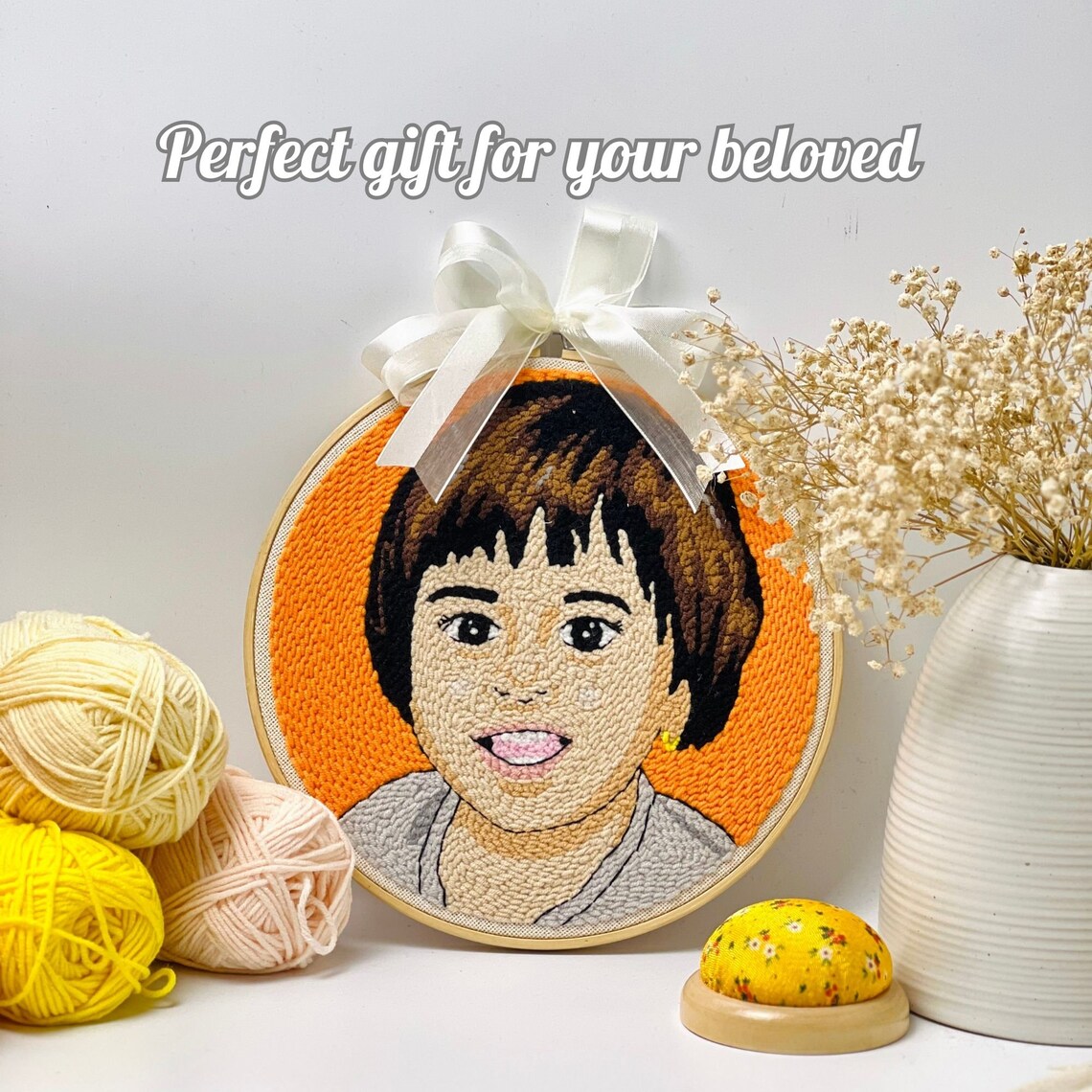 Custom Embroidery Portrait, Embroidered Portrait From Photo, Custom ...