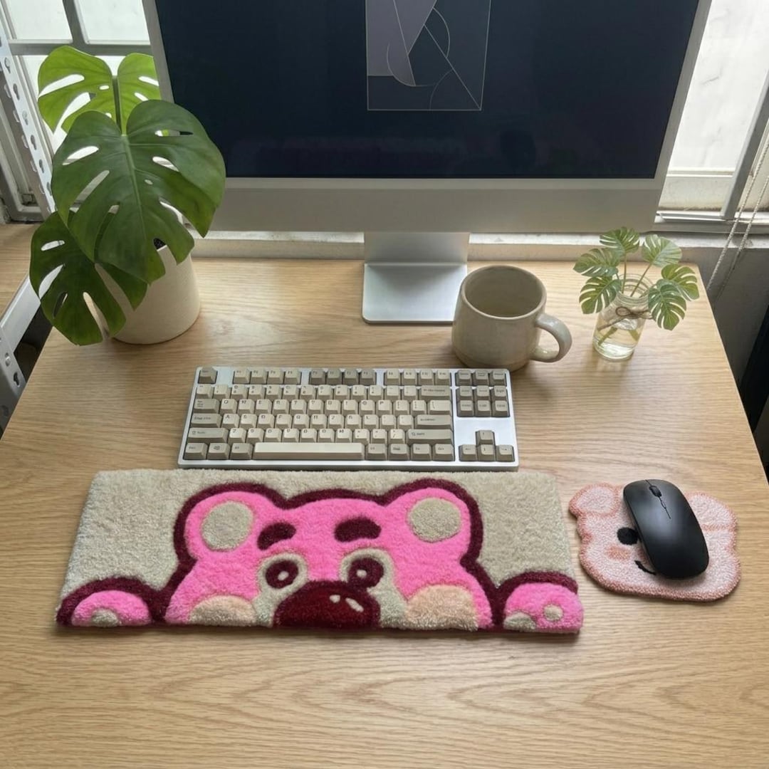 Custom Tufted Keyboard Wrist Rest Rug, Handmade Ergonomic Desk Decor ...