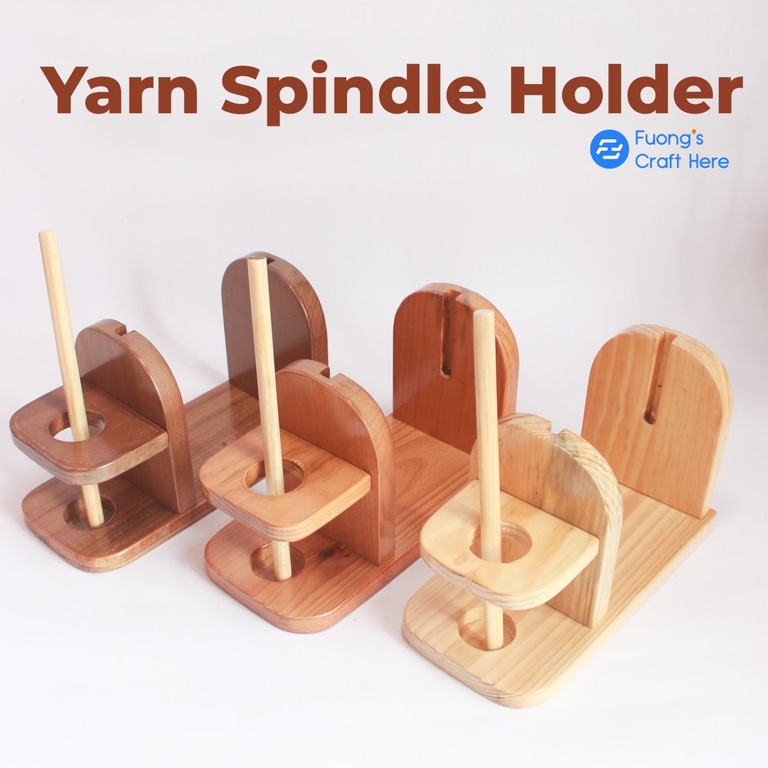Yarn Holder, Wooden Yarn Holder, Knitting and Crochet Supplies ...
