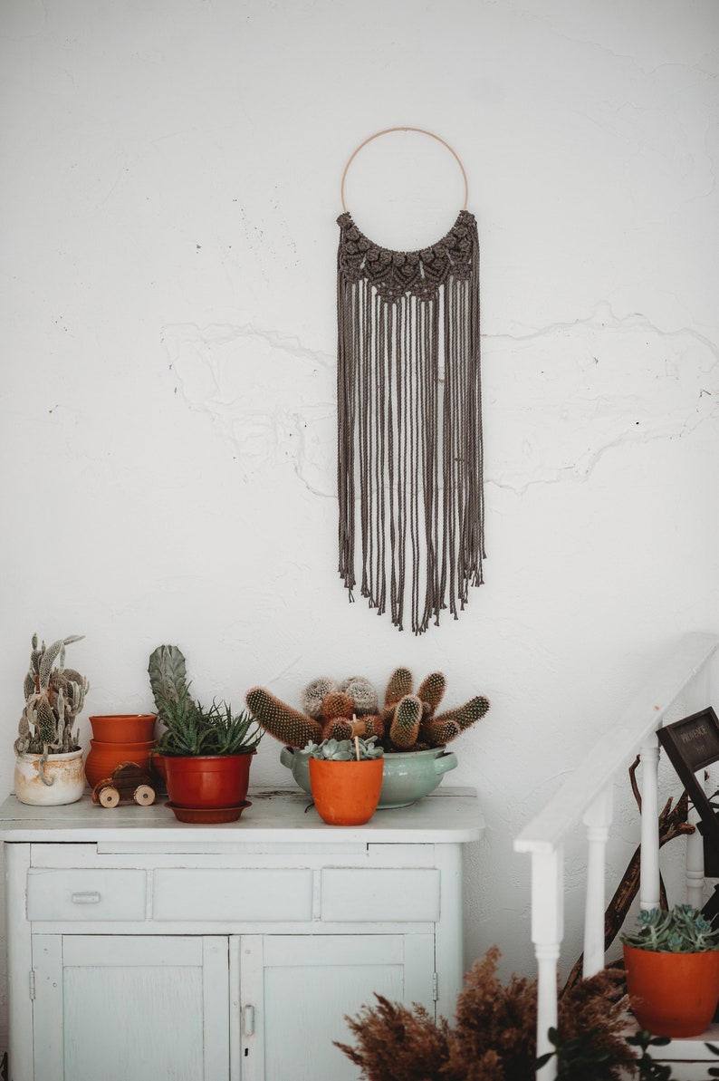 Macrame Art Macrame on Hoop Dream Catcher Wall Hanging - Etsy