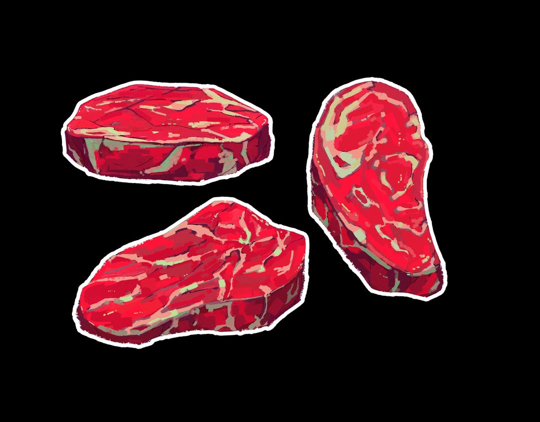 ORIGINAL || Meat Sticker Sheet - Etsy