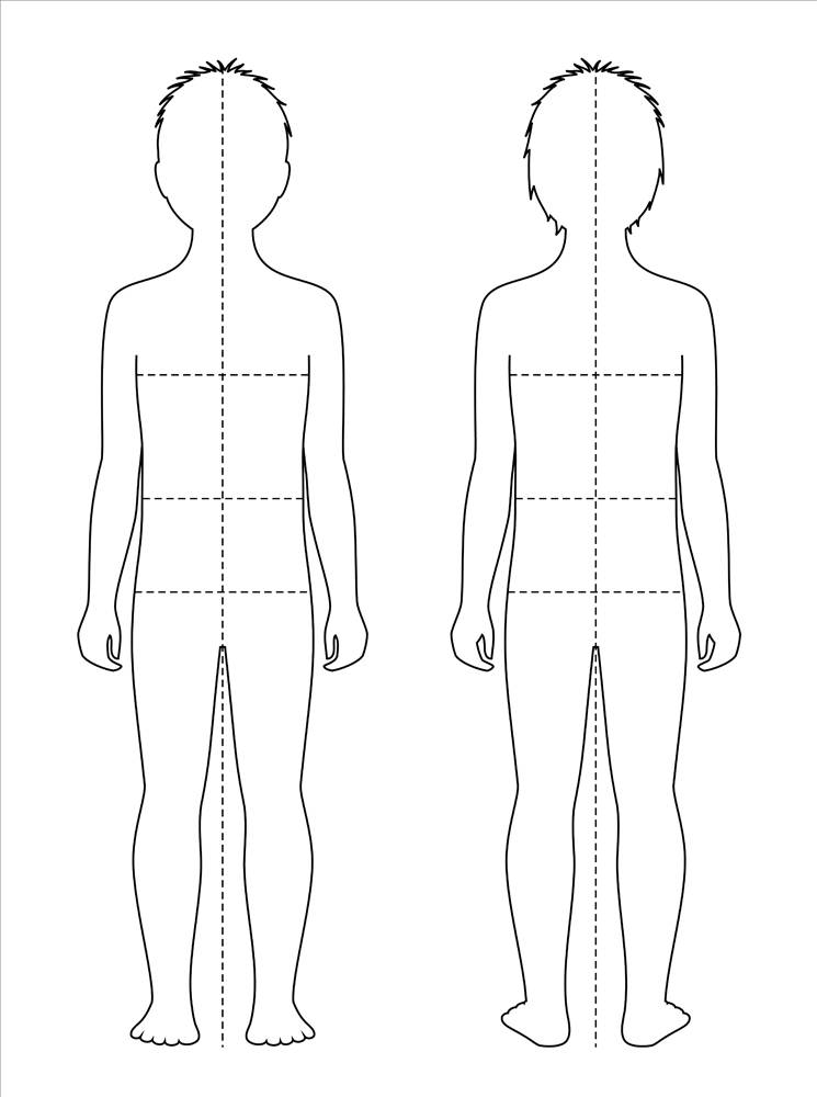 Child figure vector sketch fashion croquis child silhouette | Etsy