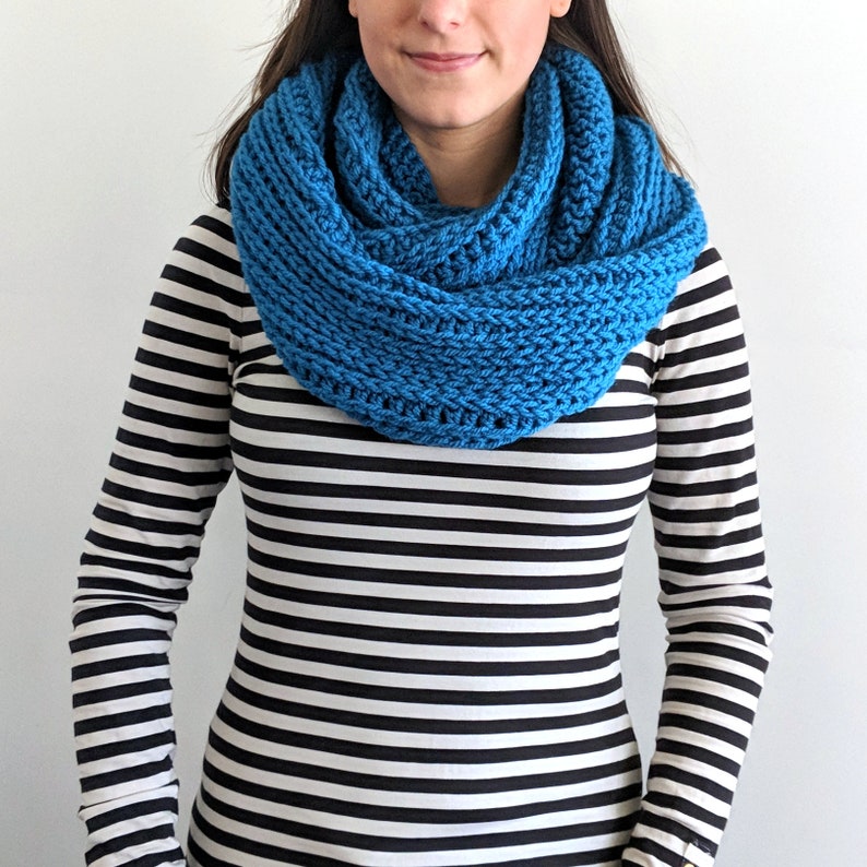 Crochet Infinity Scarf PDF PATTERN | Simple Crochet Loop Scarf |easy ...