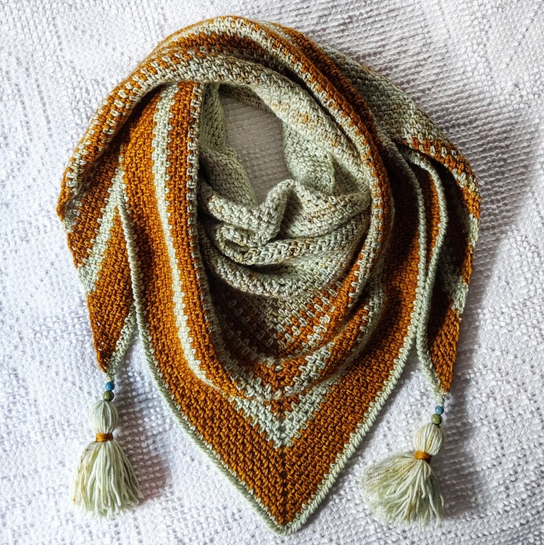 Tidal Fades Shawl DK PDF PATTERN | Triangle Scarf Crochet Pattern | Dk ...