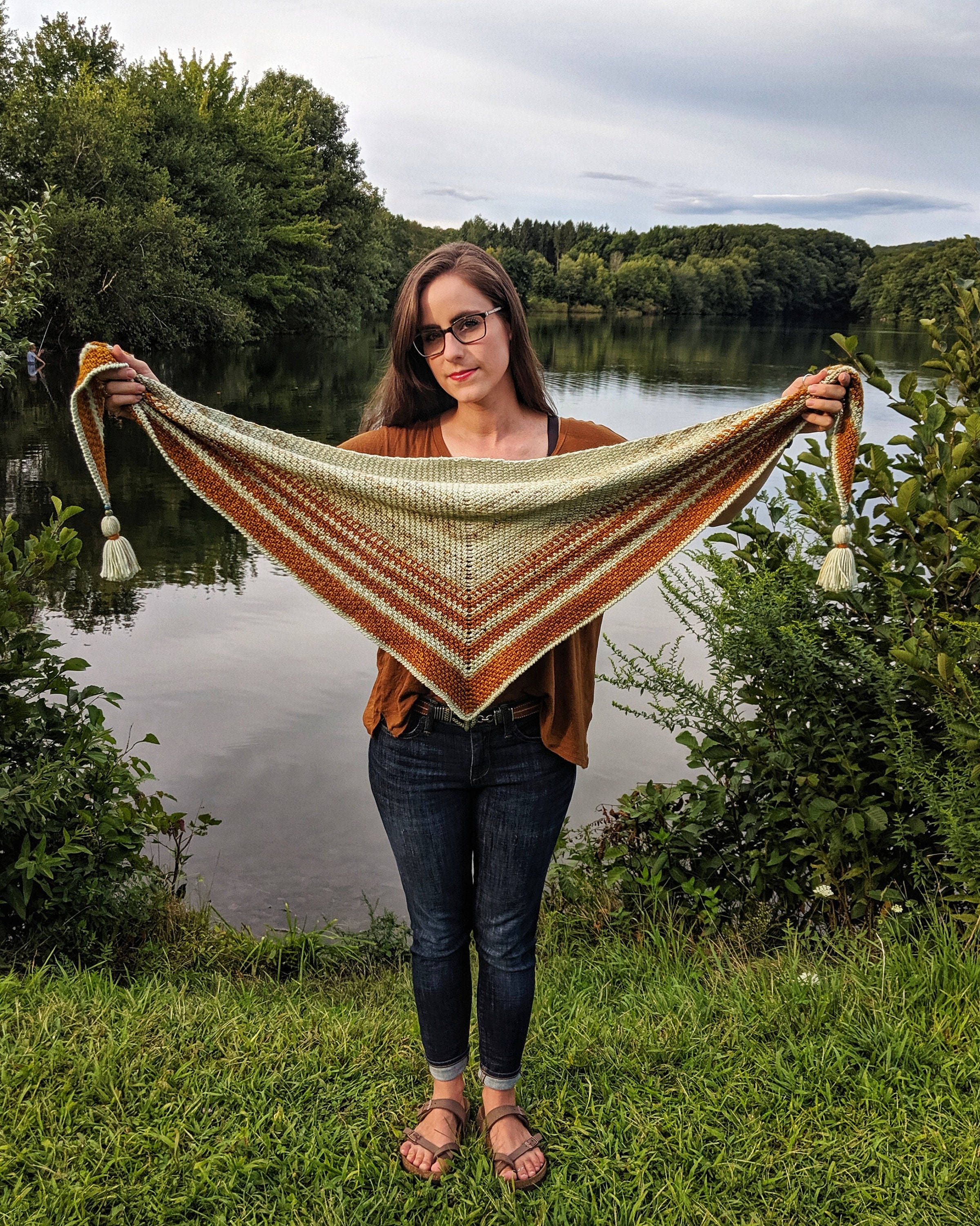 Tidal Fades Shawl DK PDF PATTERN | Triangle Scarf Crochet Pattern | Dk ...