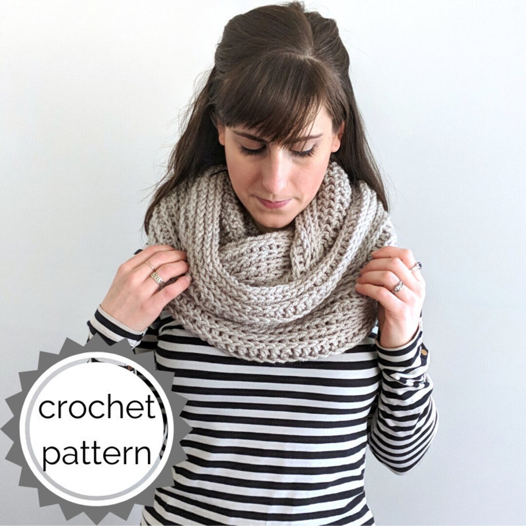 Crochet Infinity Scarf PDF PATTERN | Simple Crochet Loop Scarf |easy ...