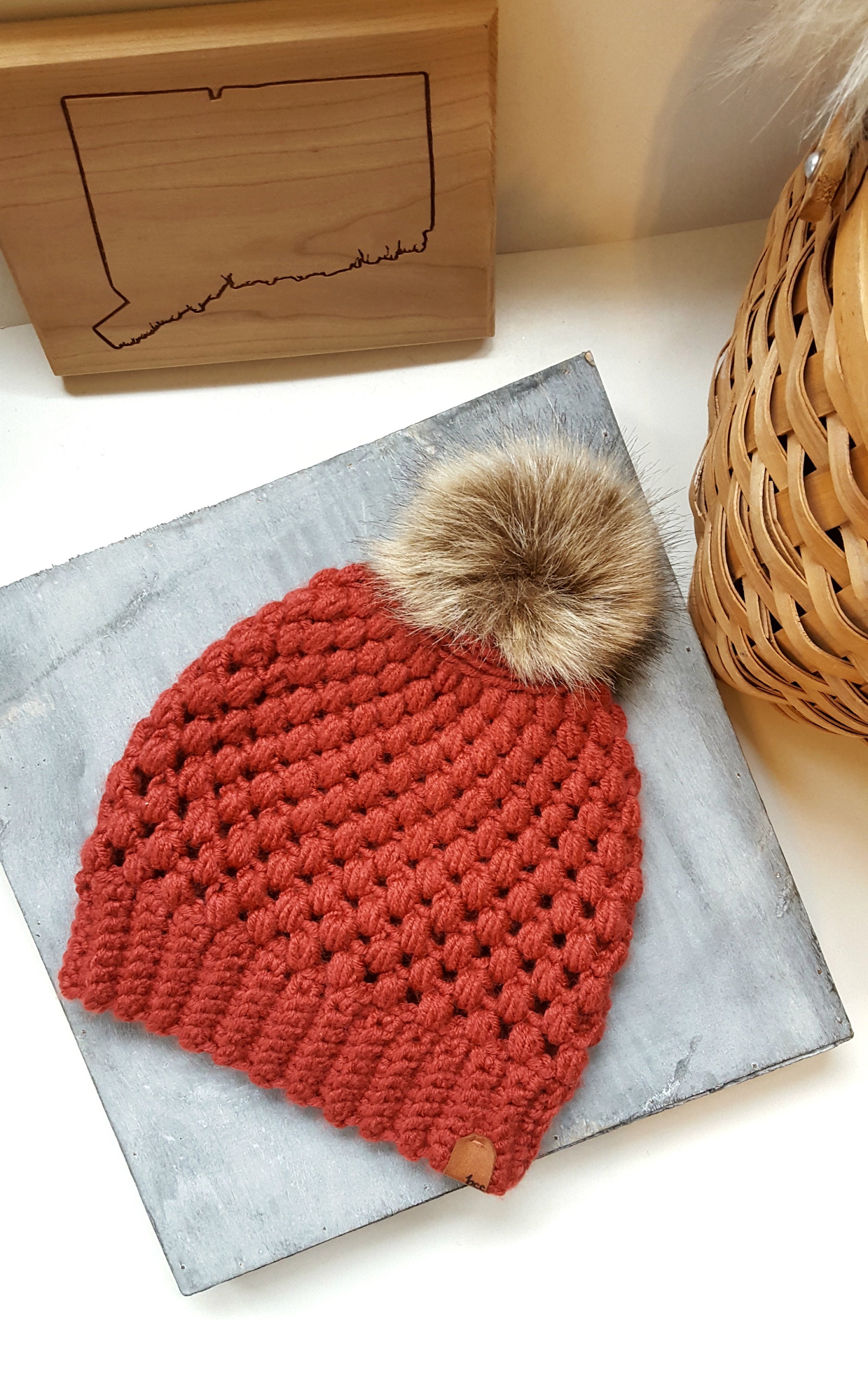 Puff Stitch Crochet Beanie PATTERN PDF DOWNLOAD Bun Beanie - Etsy