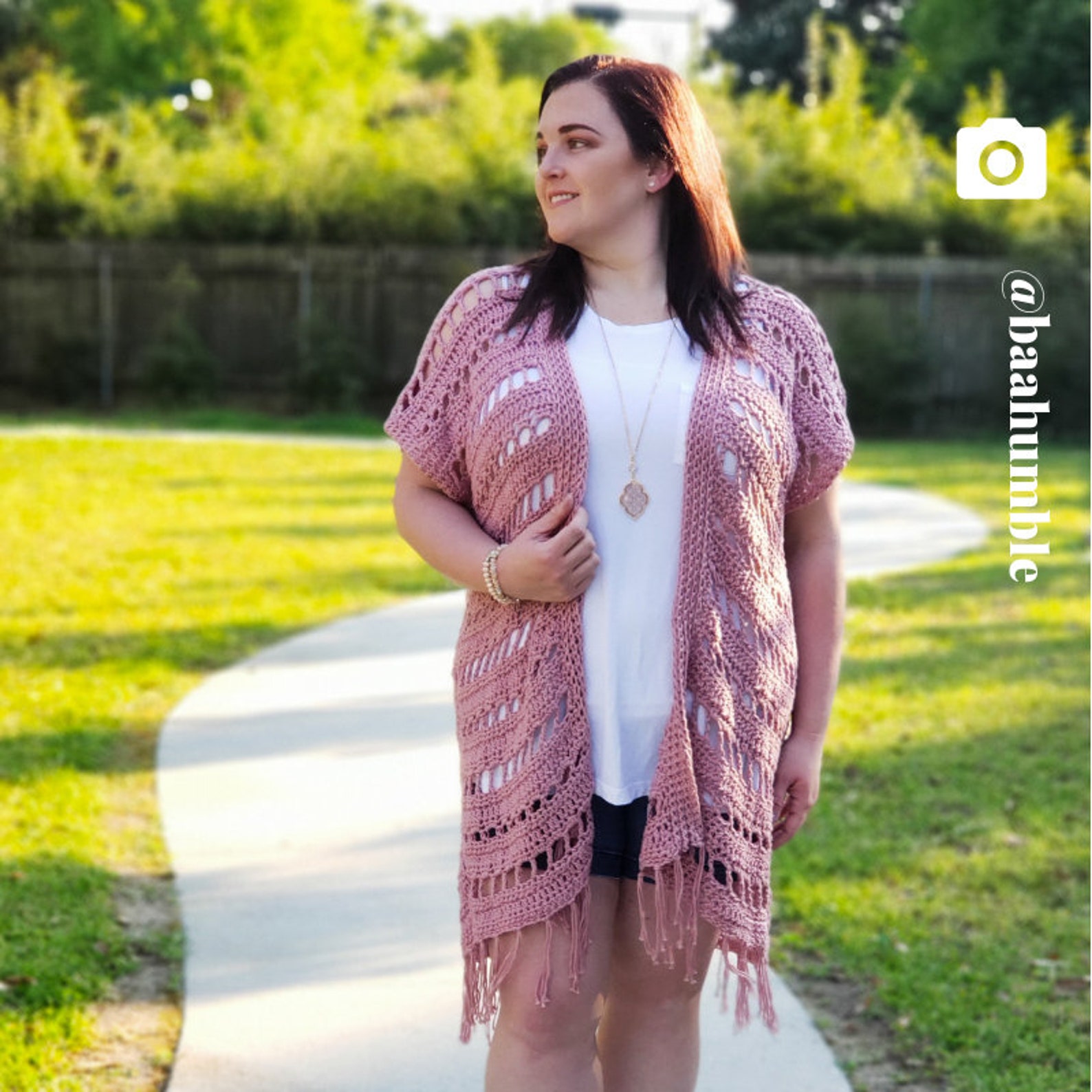 Boho Duster Crochet Fringe Vest Pattern PDF Download | Boho Top ...