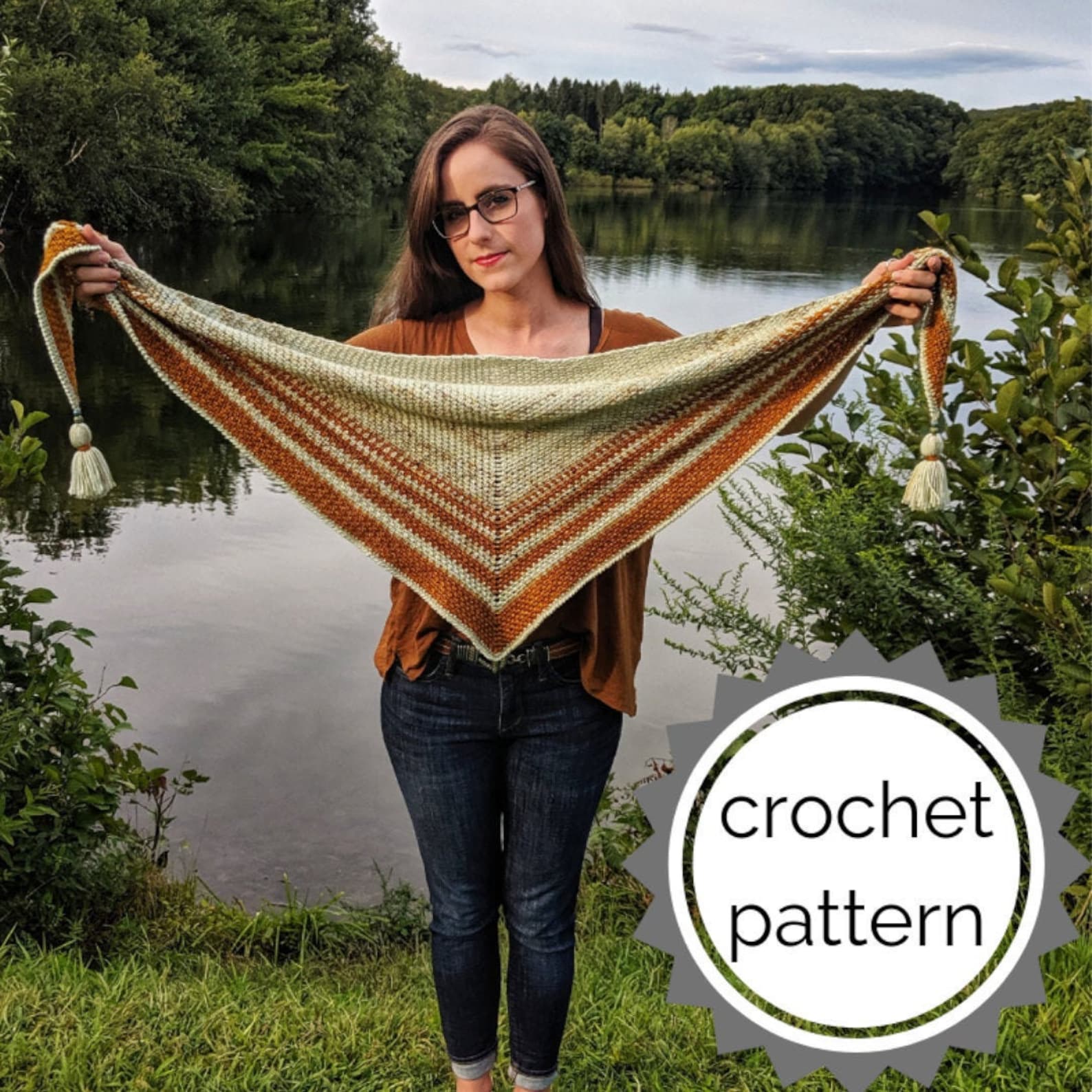 Tidal Fades Shawl DK PDF PATTERN | Triangle Scarf Crochet Pattern | Dk ...