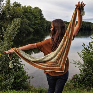 Tidal Fades Shawl DK PDF PATTERN | Triangle Scarf Crochet Pattern | Dk ...