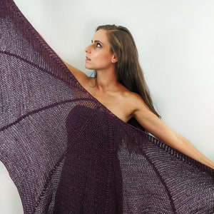 Batwing Crochet Dragon Wing Shawl PATTERN PDF | Lace Weight Shawl ...