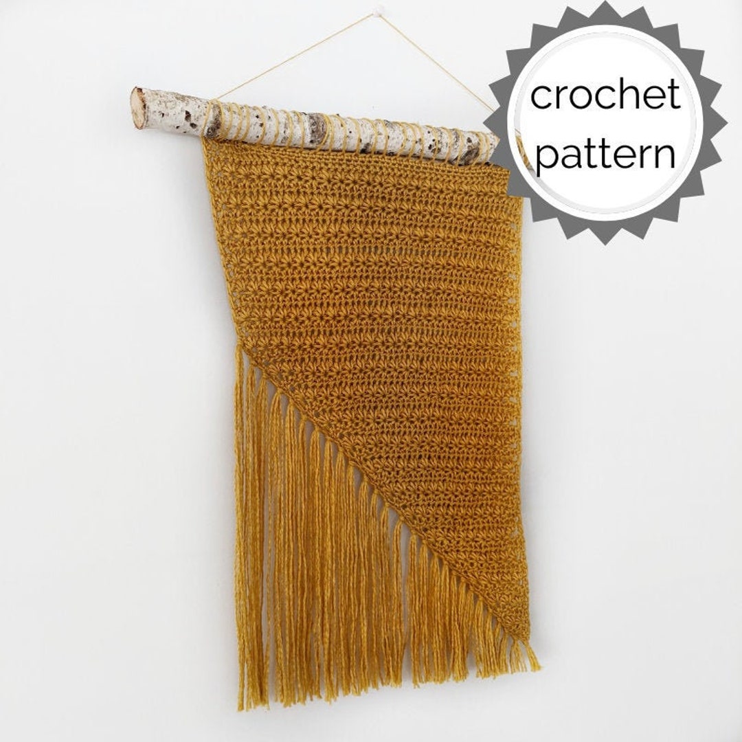Crochet Wall Hanging With Fringe PDF Pattern Spring Crochet Hanging ...