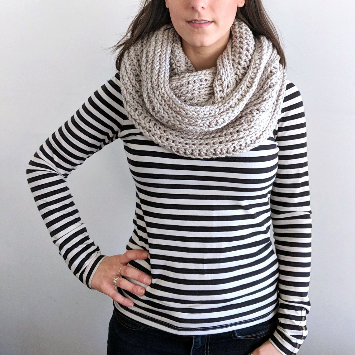 Crochet Infinity Scarf PDF PATTERN Simple Crochet Loop Scarf - Etsy