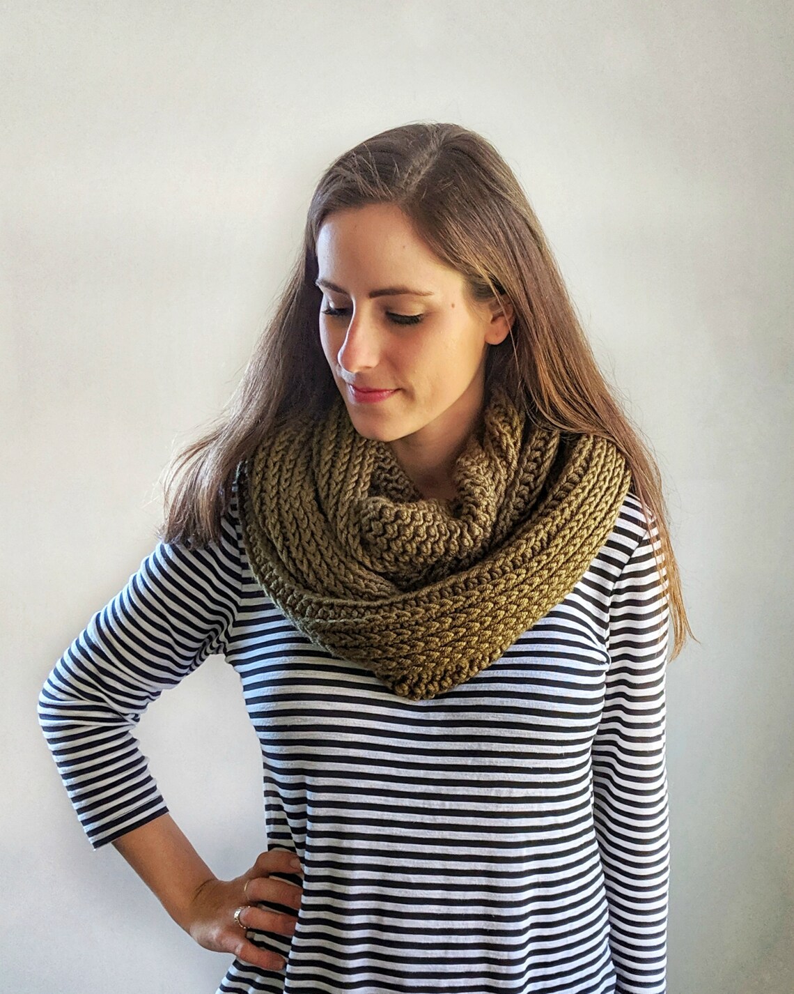 Crochet Infinity Scarf PDF PATTERN Simple Crochet Loop Scarf - Etsy
