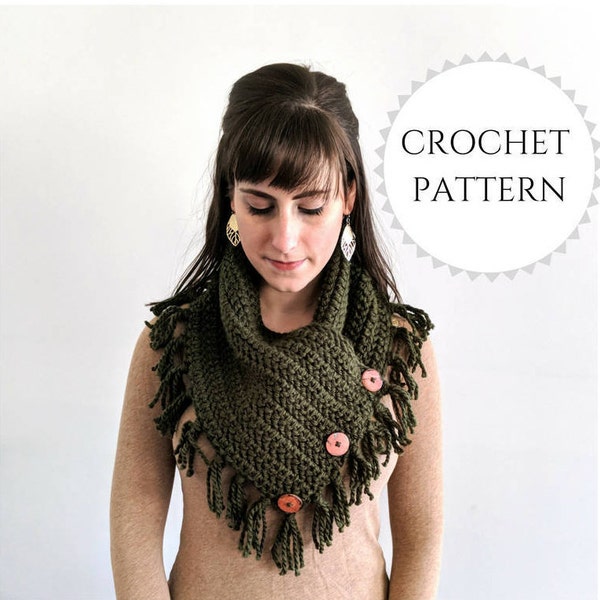 Crochet Button Cowl - Etsy