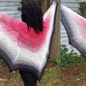 Batwing Crochet Dragon Wing Shawl PATTERN PDF | Lace Weight Shawl ...