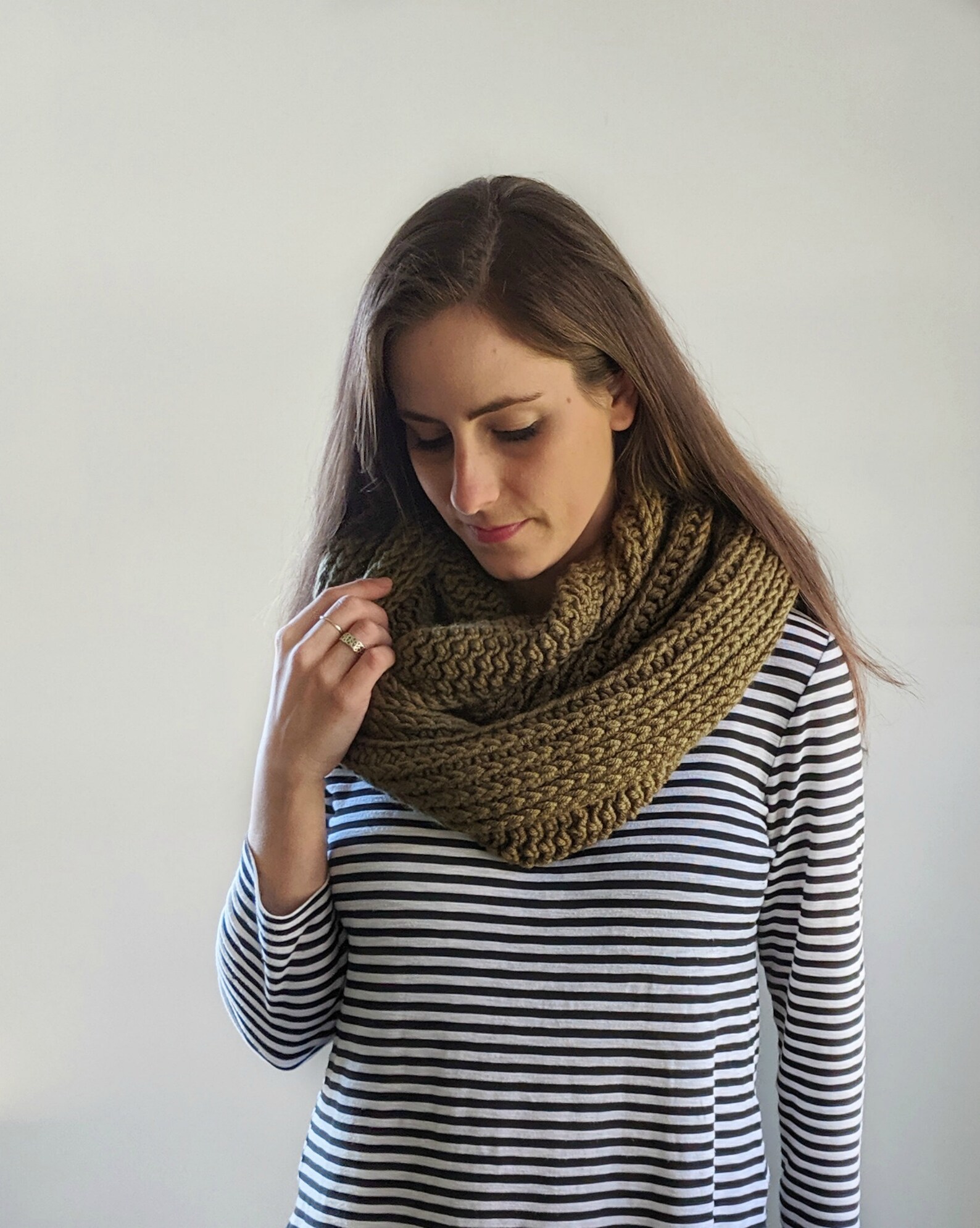 Crochet Infinity Scarf PDF PATTERN simple crochet loop scarf | Etsy