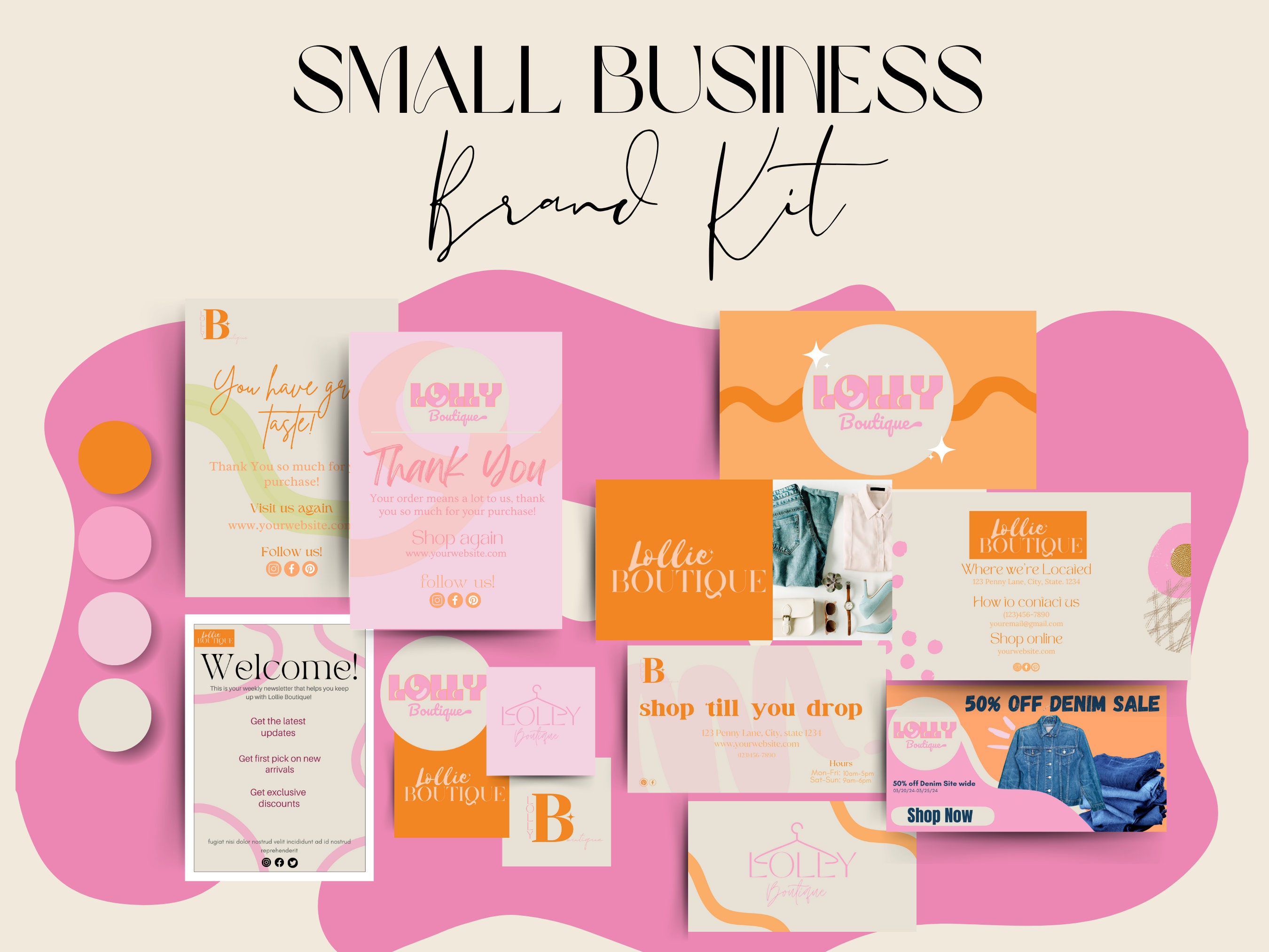 Small Business Brand Kit Template | Canva Branding Kit | Colorful ...
