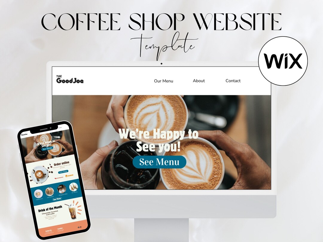 Wix Website Template | Coffee Shop Website Template | Small Business ...