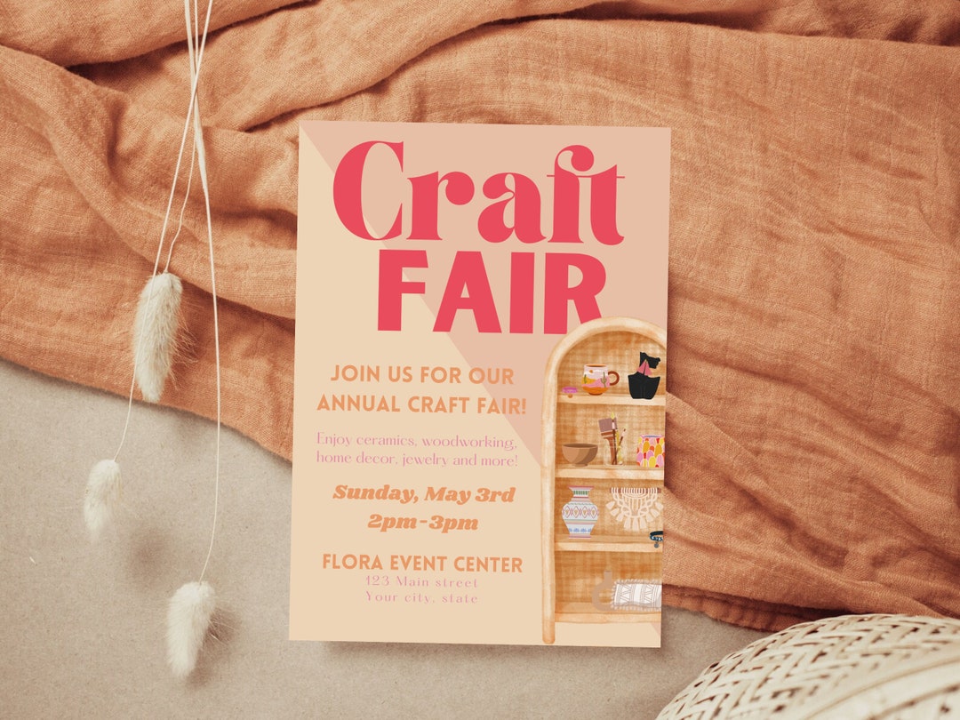 Boho Craft Fair Flyer Template | Community Event Flyer Template ...