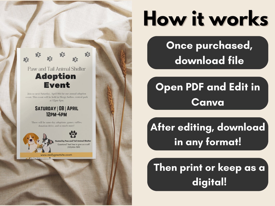 Pet Adoption Event Flyer Template | Animal Shelter Event Flyer ...