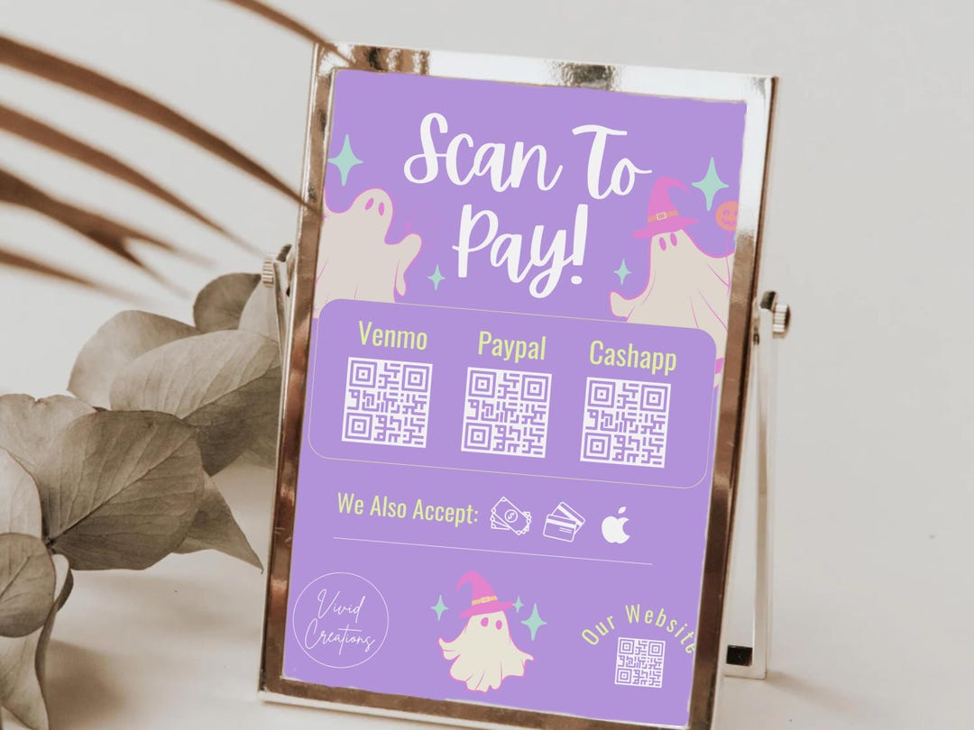 Scan to Pay Halloween Themed Template | Small Business Pop up Shop ...