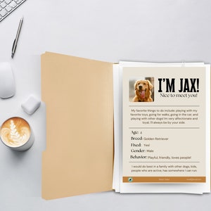 Animal Shelter Kennel Card | Adoptable Pet Introduction Card | Kennel ...