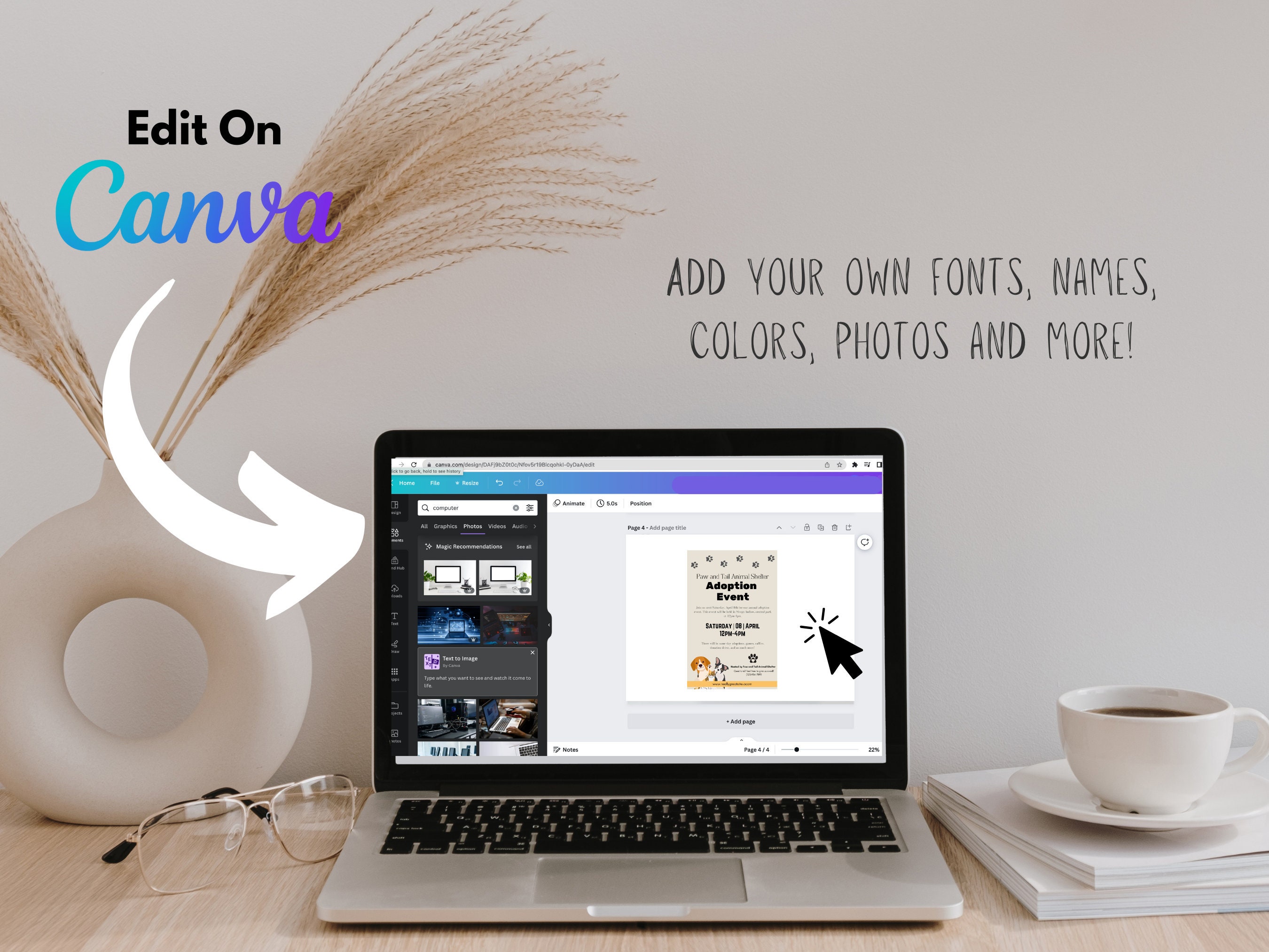 Pet Adoption Event Flyer Template Animal Shelter Event Flyer Printable ...