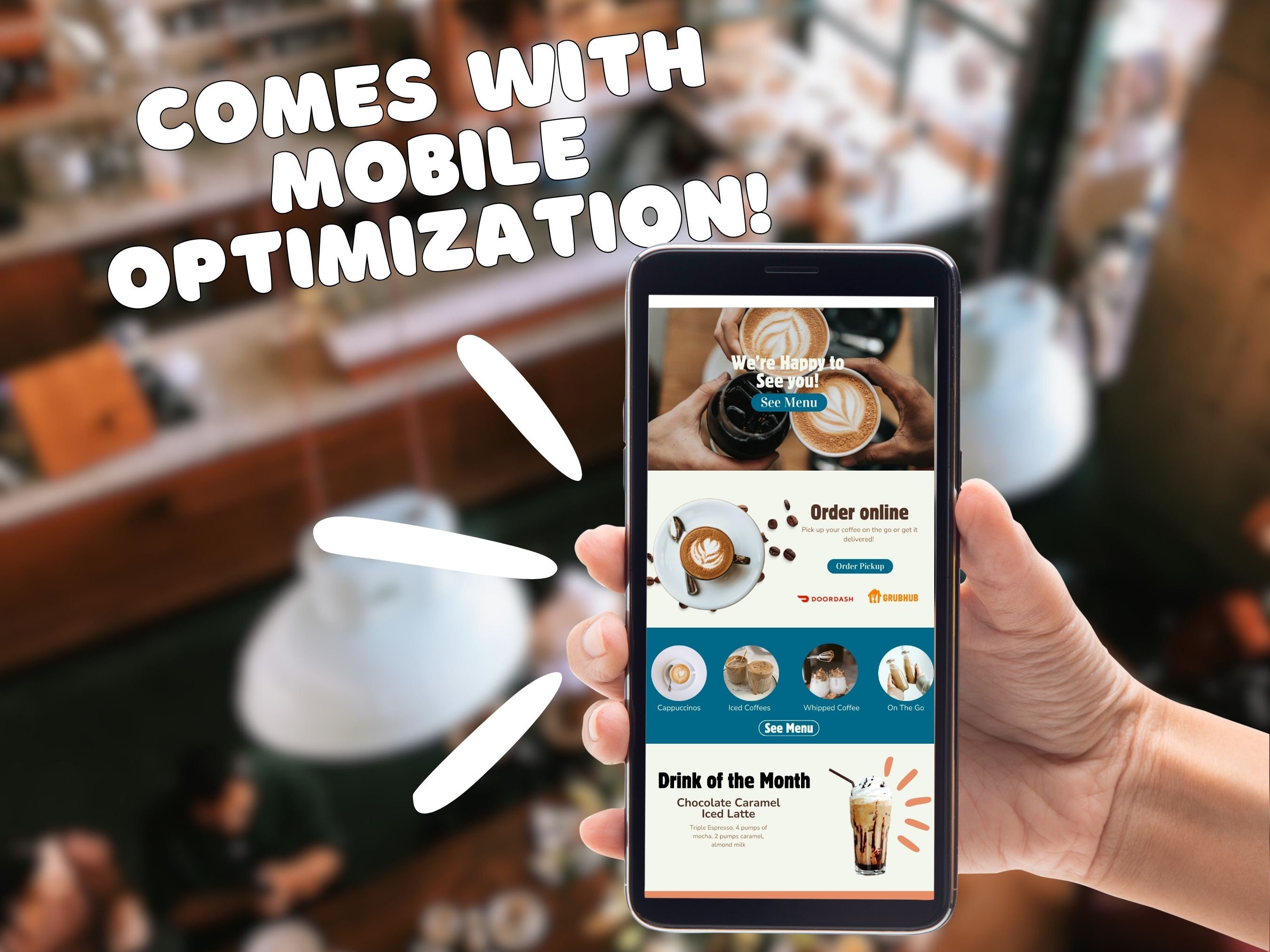 Wix Website Template | Coffee Shop Website Template | Small Business ...