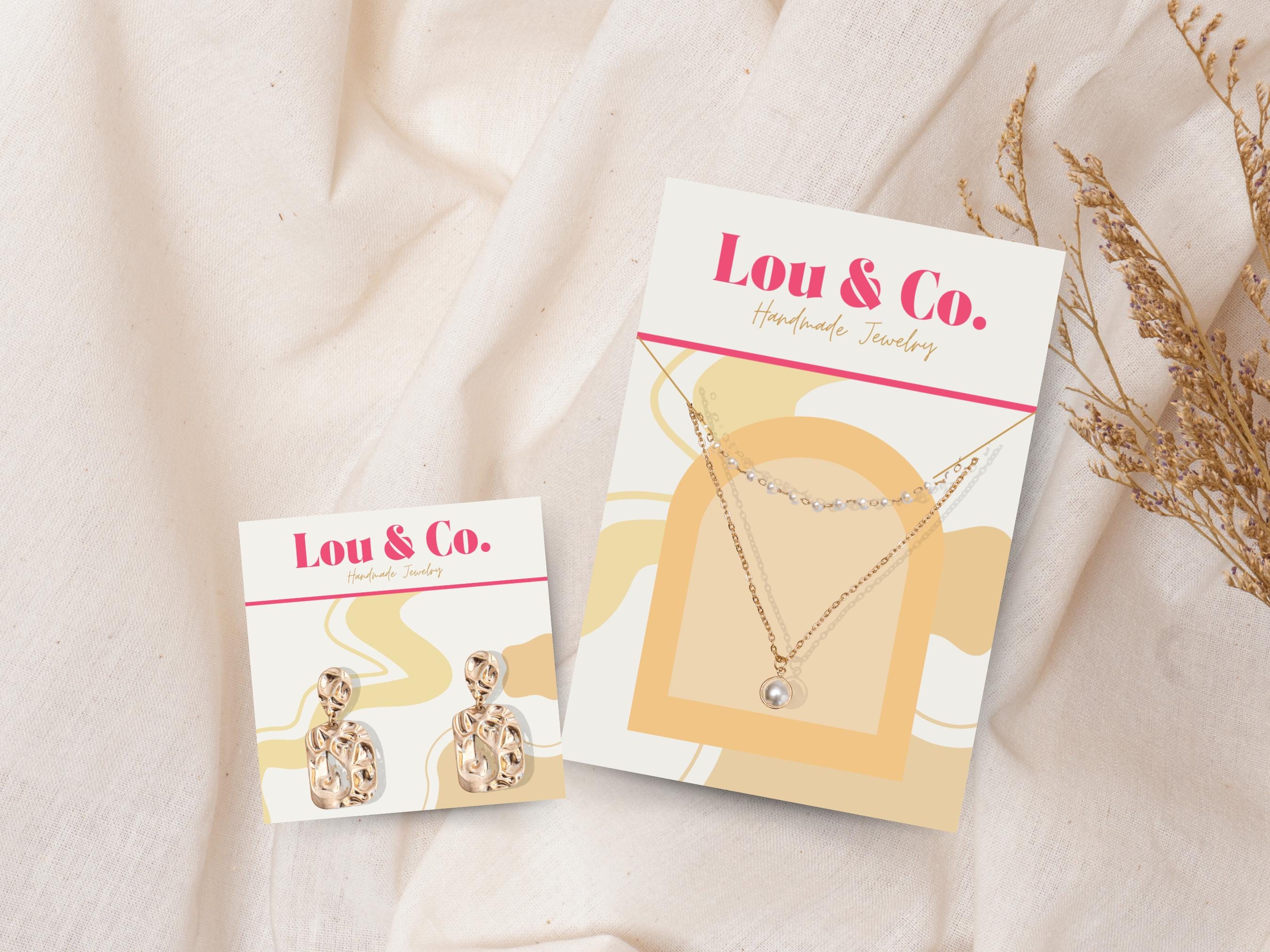 Custom Jewelry Display Card Template| Editable Earring Card Packaging ...