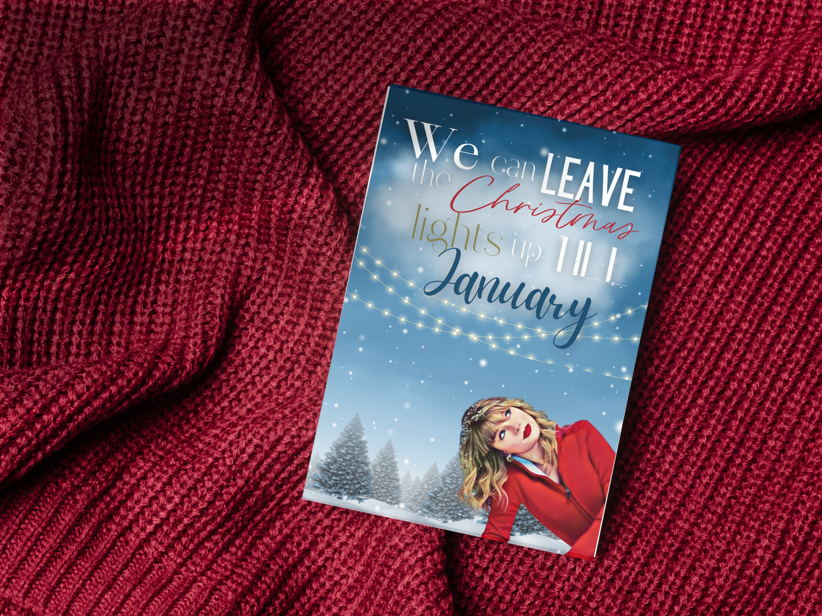 Taylor Swift Christmas Card Template Taylor Swift Printable Holiday ...