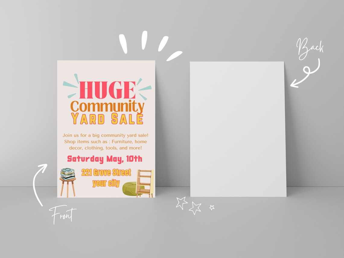 Community Yard Sale Flyer Template | Garage Sale Flyer Template ...