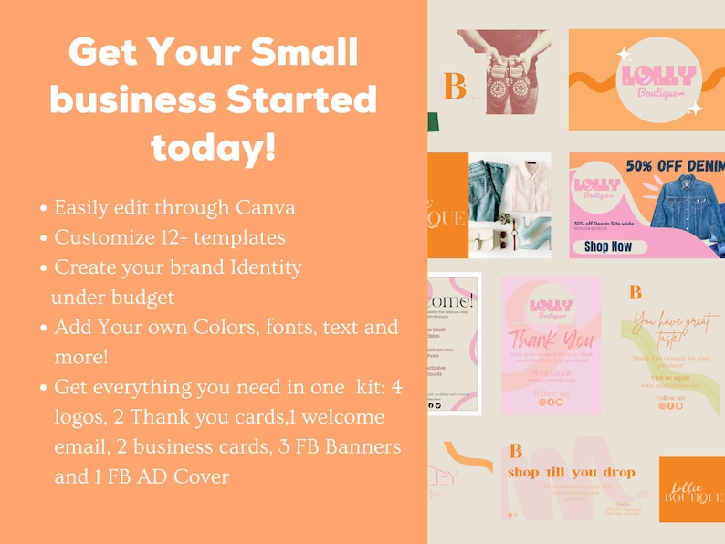 Small Business Brand Kit Template | Canva Branding Kit | Colorful ...